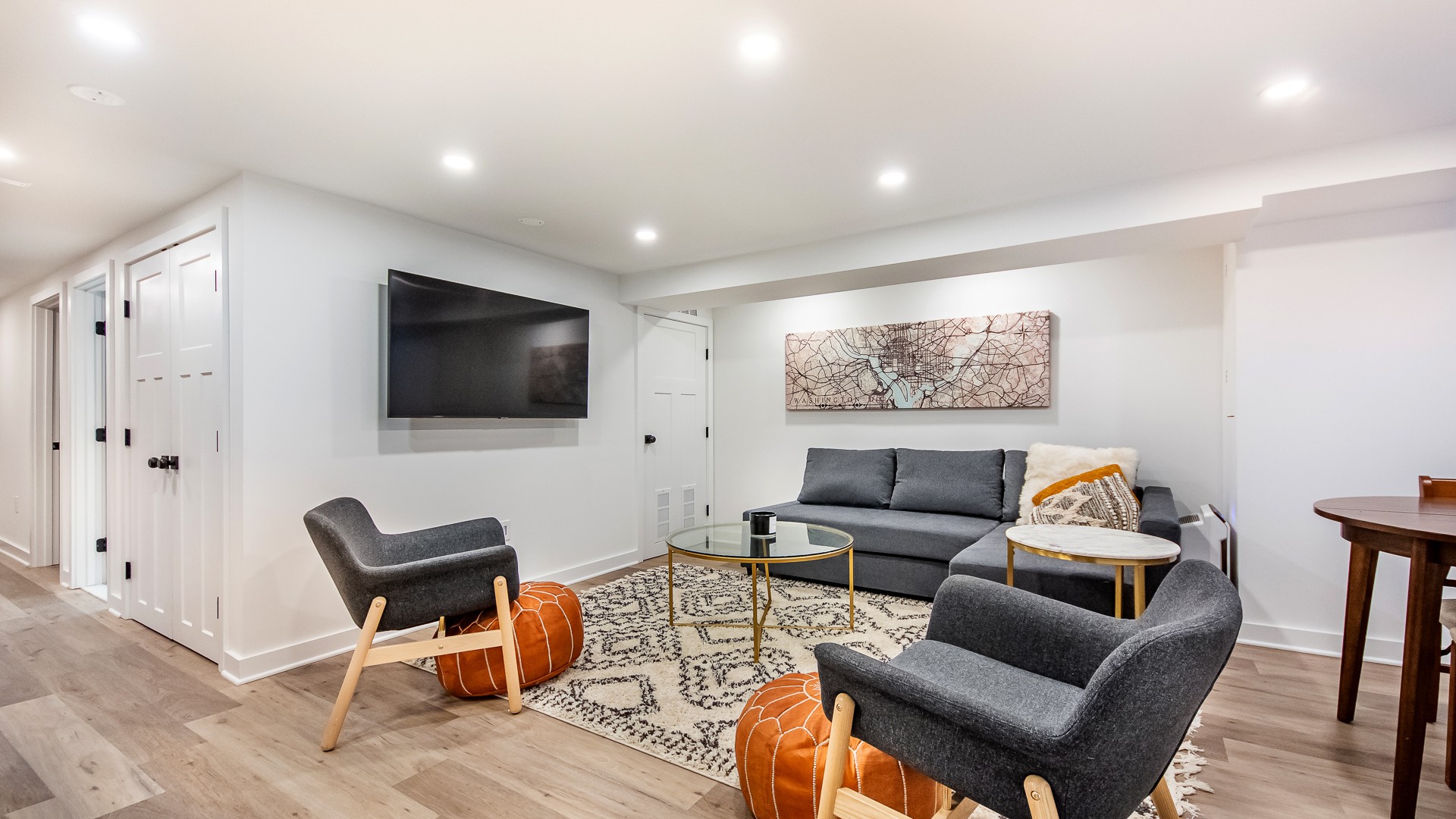Modern Basement Finishing in Washington, DC