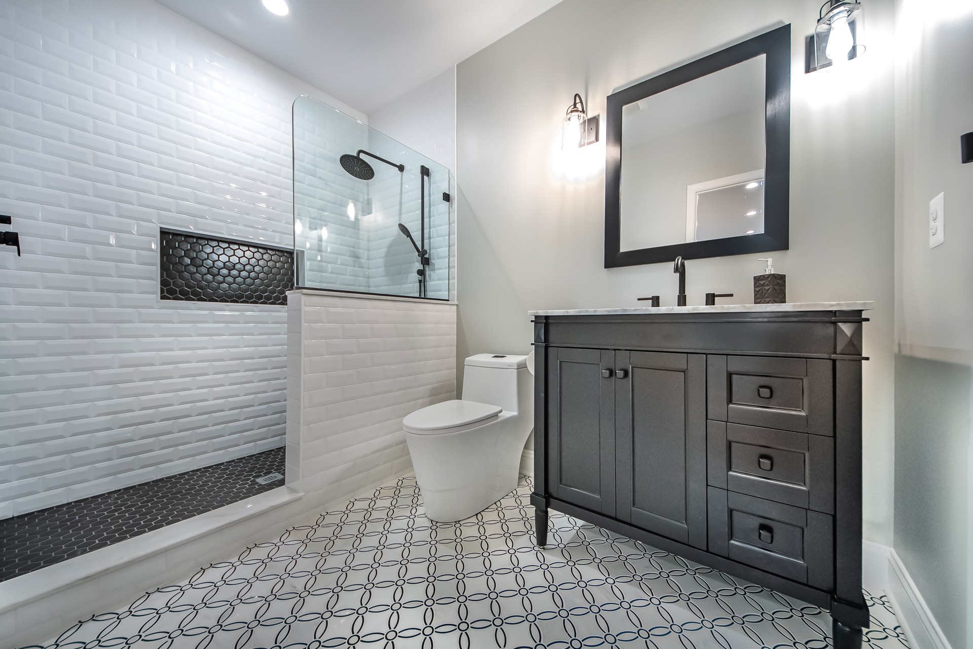 Basement Remodeling with full wet-bar and entertaining area