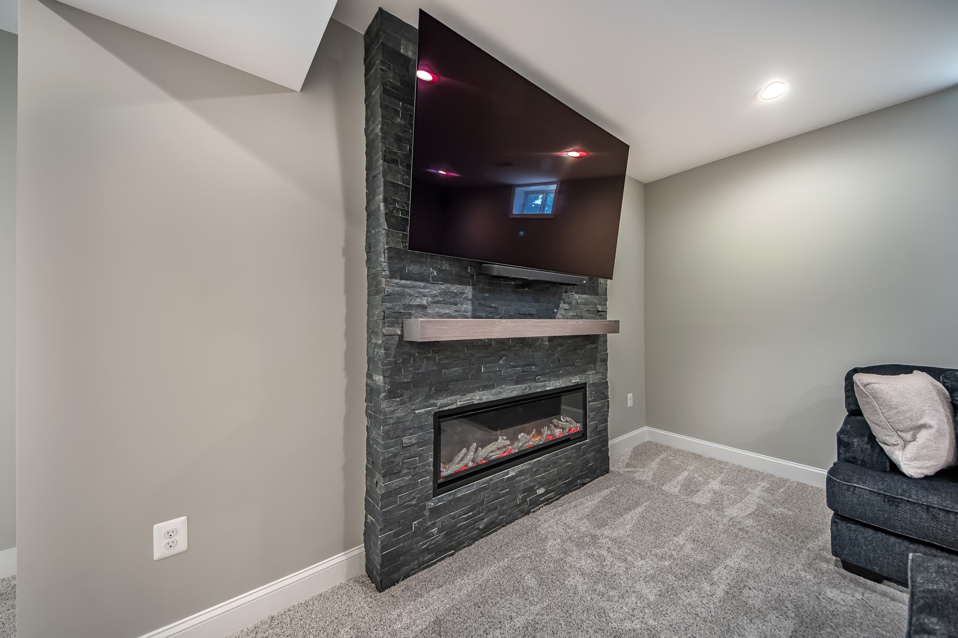Basement Remodeling with full wet-bar and entertaining area