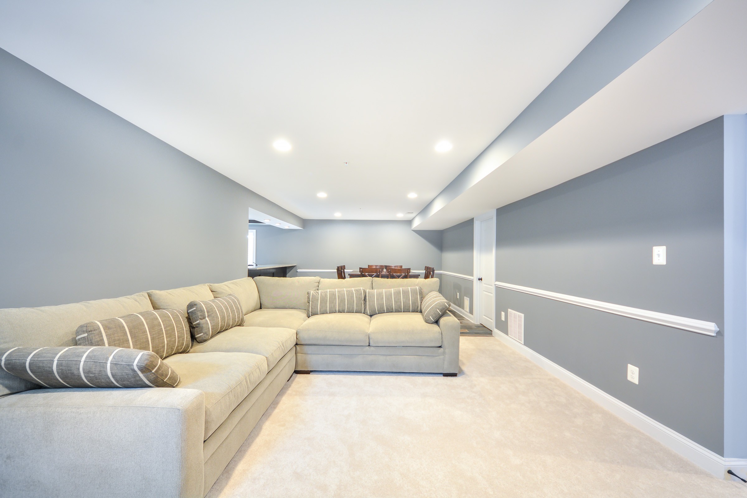 Basement Finishing - Room for Ping Pong, Kitchen and a Half bath